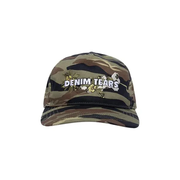 DENIM TEARS Floral Logo Trucker Hat - Green