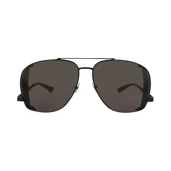 Saint Laurent Aviator-frame Metal Sunglasses - Black