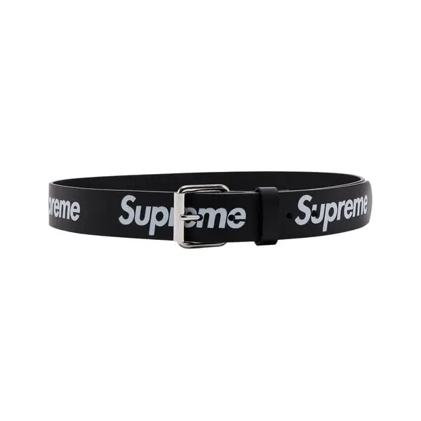 Supreme Repeat Leather Belt - Black