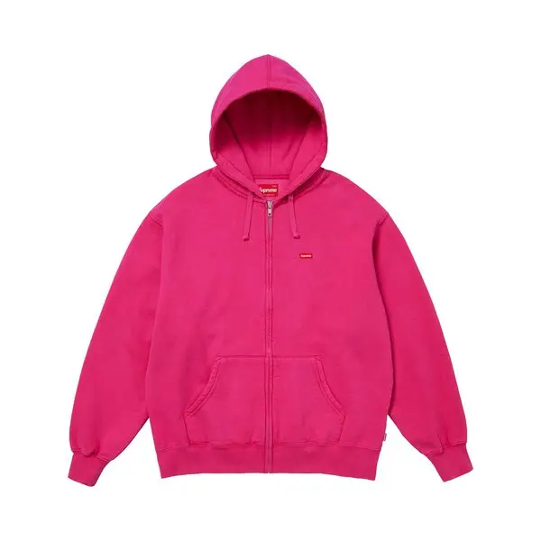 Supreme Small Box Zip Up Hooded Sweatshirt - Pink