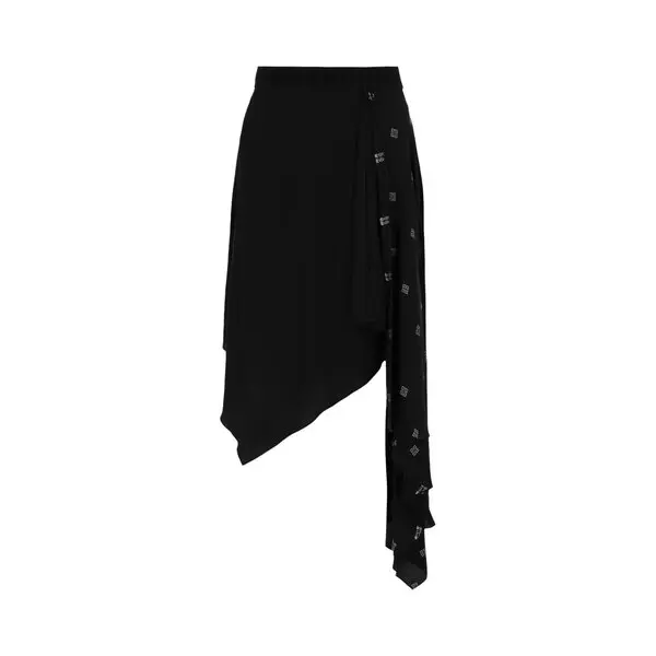 Givenchy 4g Asymmetrical Skirt - Black