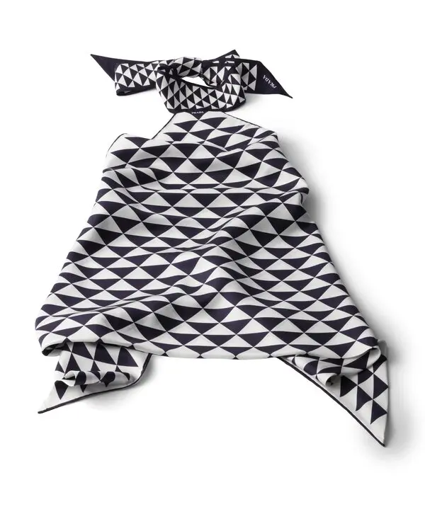 Prada Printed Silk Twill Halter Top