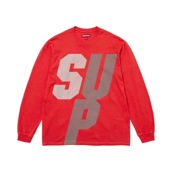 Supreme Reflective Long-sleeve Top - Red