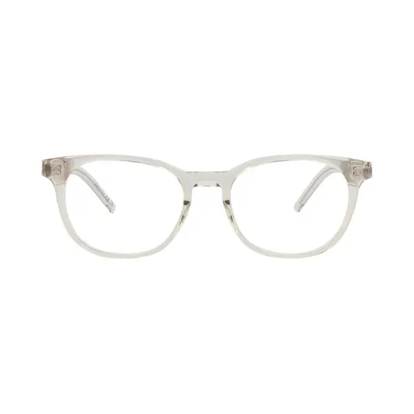 Saint Laurent Round-frame Recycled Acetate Optical Frames - Cream
