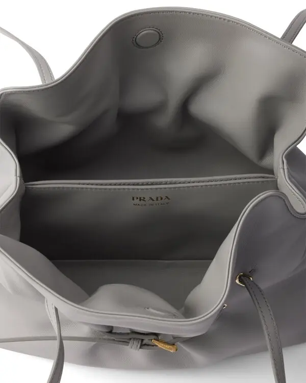 Prada Small Nappa Leather Bag - Granite Gray