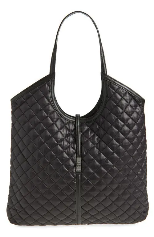 Mz Wallace Large Astor Quilted Nylon Tote - Black