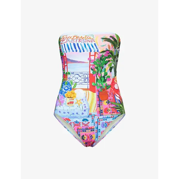 Seafolly La Boca Bandeau Swimsuit - Sapphire