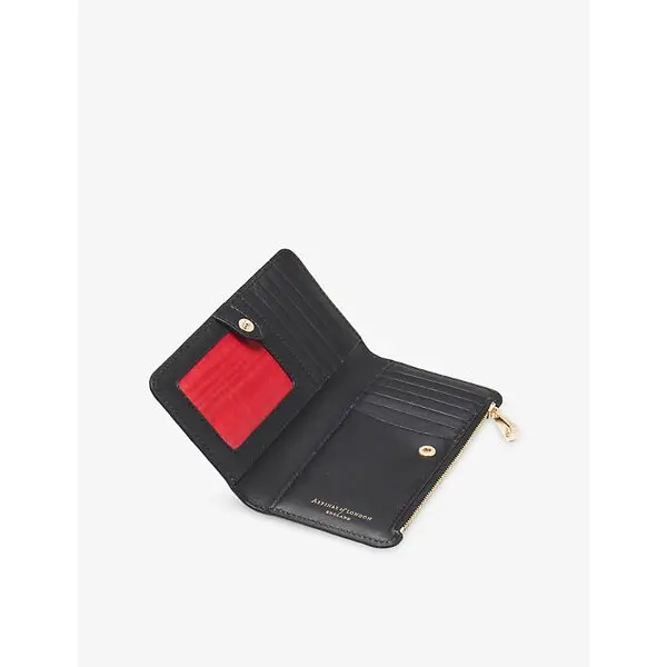 ASPINAL OF LONDON Mayfair Large Leather Purse - Black