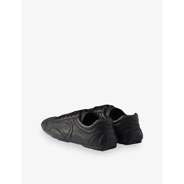 Prada Montecarlo Leather Trainers - Black