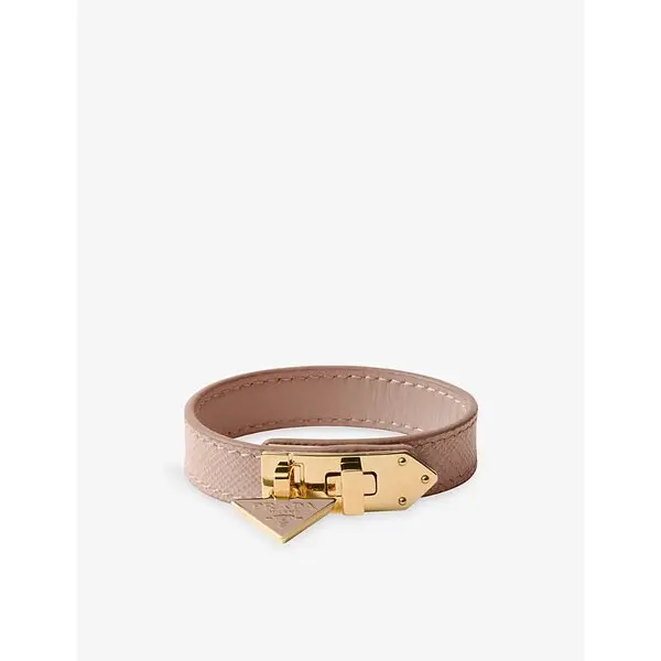Prada Saffiano Leather Bracelet - Powder