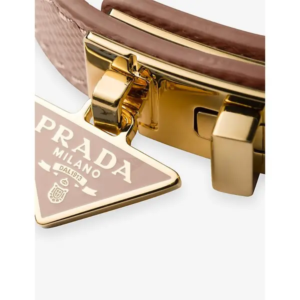 Prada Saffiano Leather Bracelet - Powder