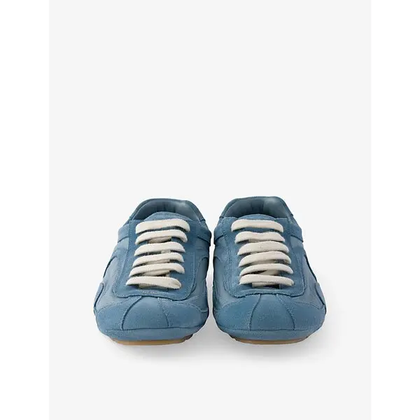 Prada Suede And Nylon Trainers - Light Blue