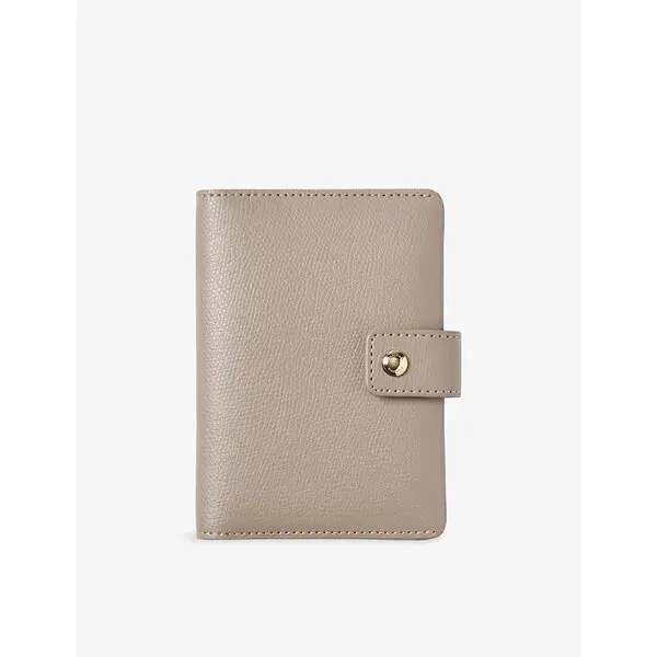 ASPINAL OF LONDON Duo Leather Passport Cover - Taupe