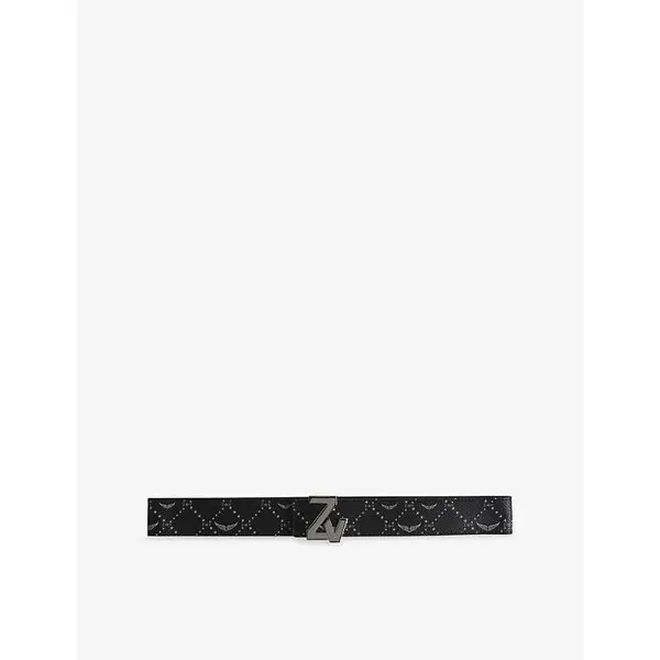 Zadig&Voltaire Monogram Leather Belt - Black