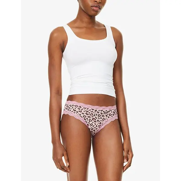 STRIPE & STARE The Original Leopard-pattern Pack Of Four Stretch-modal Briefs