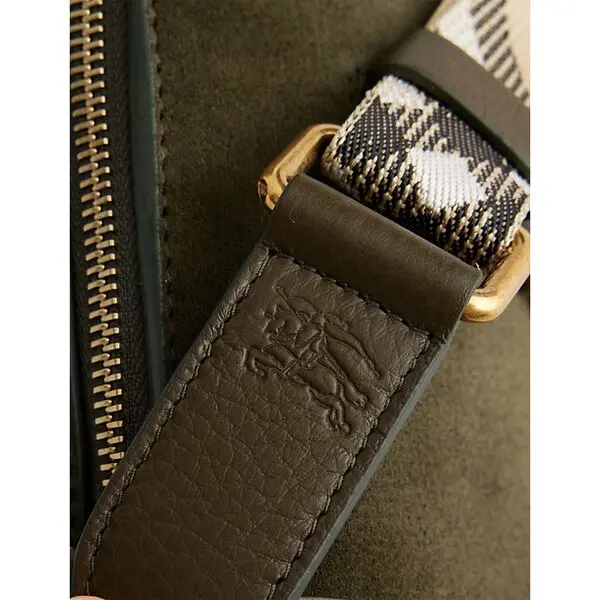 Burberry Clip Messenger Small Suede Cross Body Bag