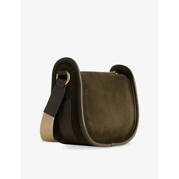 Burberry Clip Messenger Small Suede Cross Body Bag