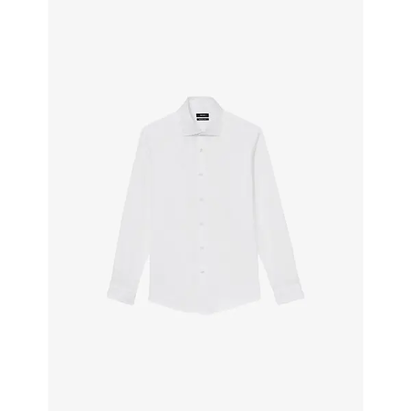 REISS Remote Slim-fit Cotton Shirt - White