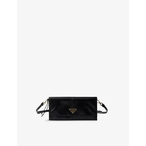 Prada Logo-embellished Leather Wallet - Black