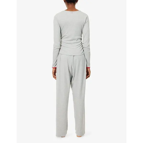 TREATS Late Checkout Long-sleeve Top And Trousers Set
