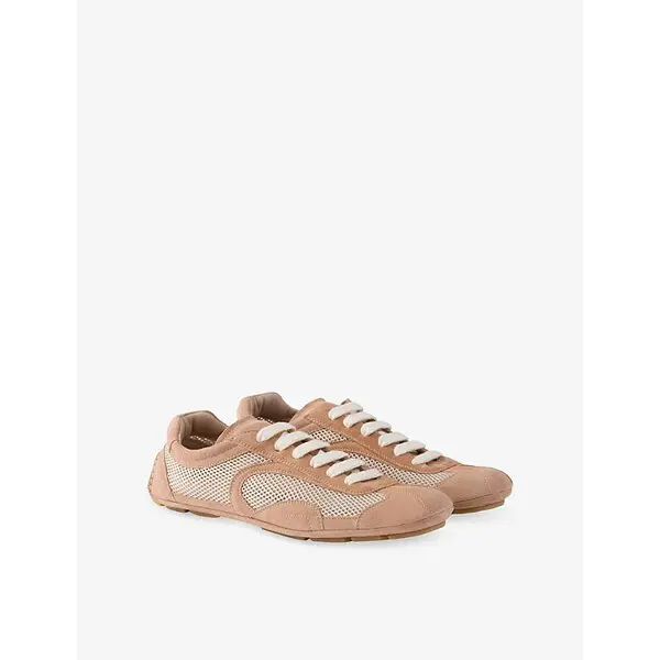 Prada Suede And Mesh Trainers
