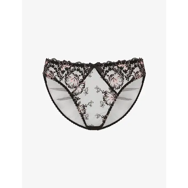 Agent Provocateur Lana Lace Briefs - Black/pink