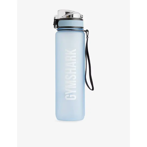 GYMSHARK Sports Straw Plastic Bottle - Bench Blue