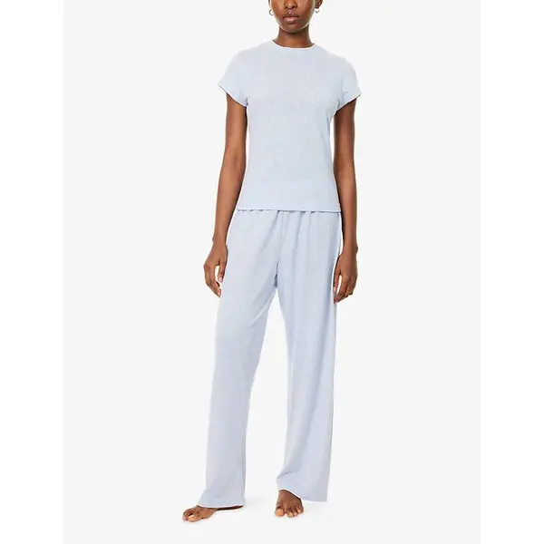 TREATS Short-sleeve Lightweight Slub Cotton Lounge Set