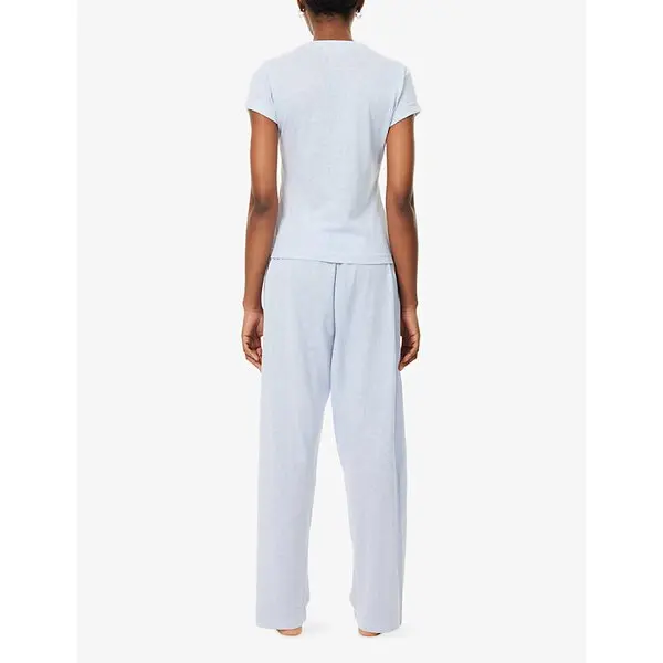 TREATS Short-sleeve Lightweight Slub Cotton Lounge Set