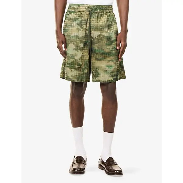 Amiri Camouflage Woven Shorts