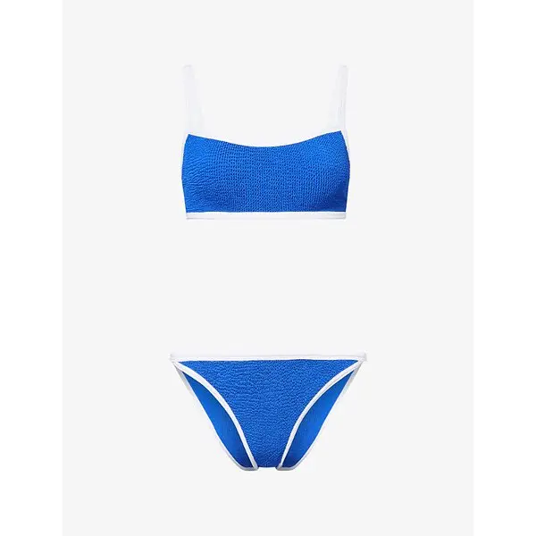 Hunza G Tyler Bikini Set - Royal Blue/white