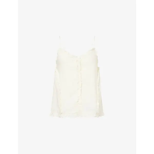 SKALL STUDIO Madeleine Frilled Linen Top