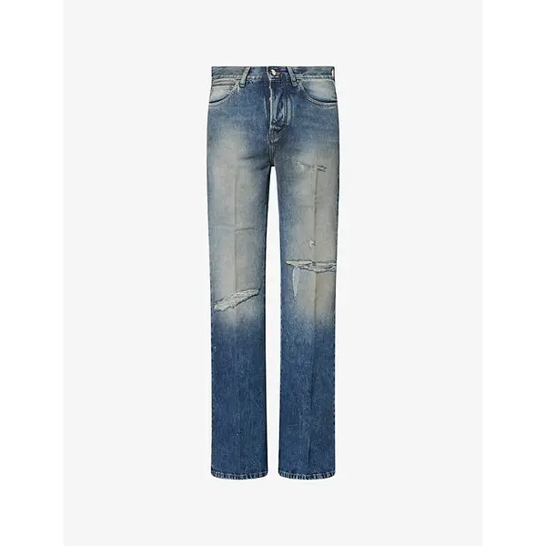 Amiri Slashed Boot-cut Denim Jeans