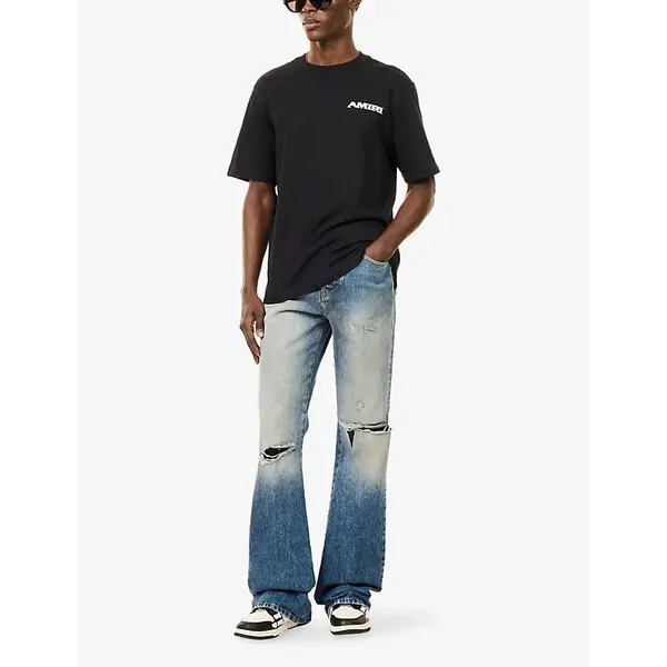 Amiri Slashed Boot-cut Denim Jeans