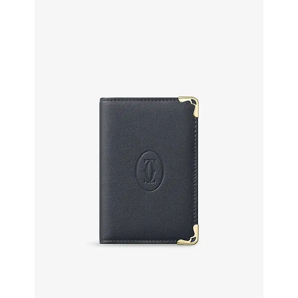 CARTIER Must De 4-slot Leather Credit Card Holder - Grey