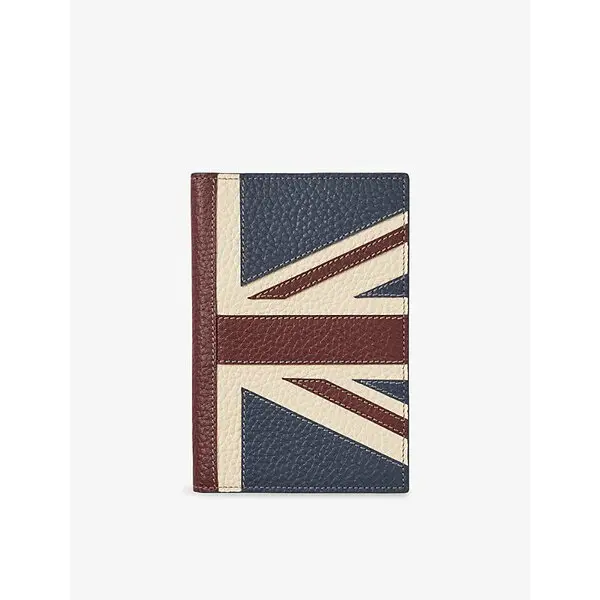 ASPINAL OF LONDON Pebble Leather Passport Cover - Brit