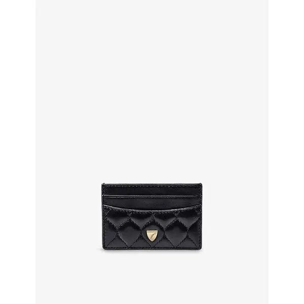 ASPINAL OF LONDON Slim Leather Card Holder - Black