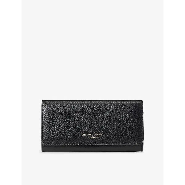 ASPINAL OF LONDON Essential Logo-embossed Leather Purse - Black