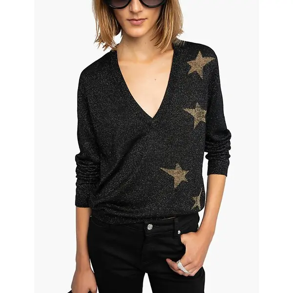 Zadig&Voltaire Star-pattern Wool-blend Jumper