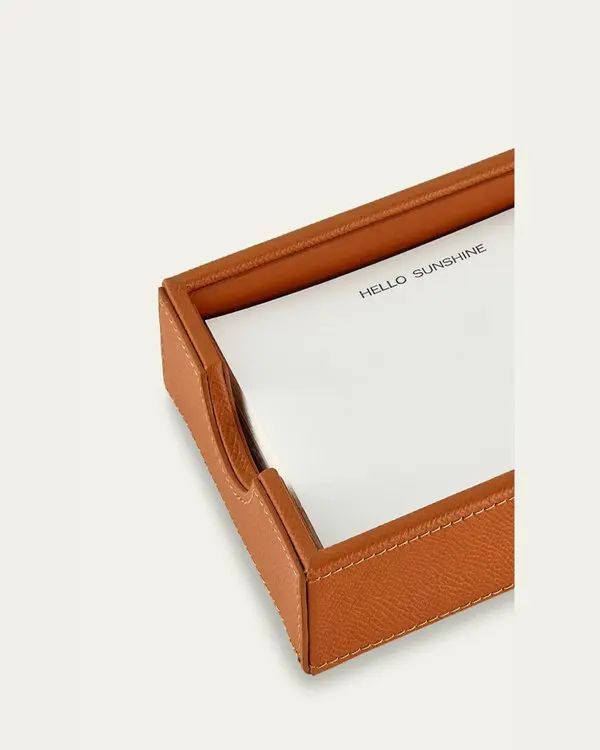 GRAPHIC IMAGE Leather Memo Tray With 25 "hello Sunshine" Note Cards