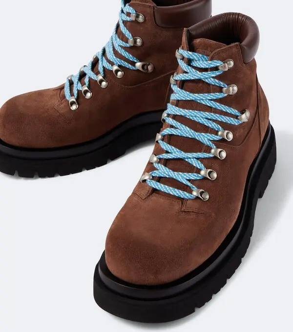 Bottega Veneta Lug Suede Ankle Boots