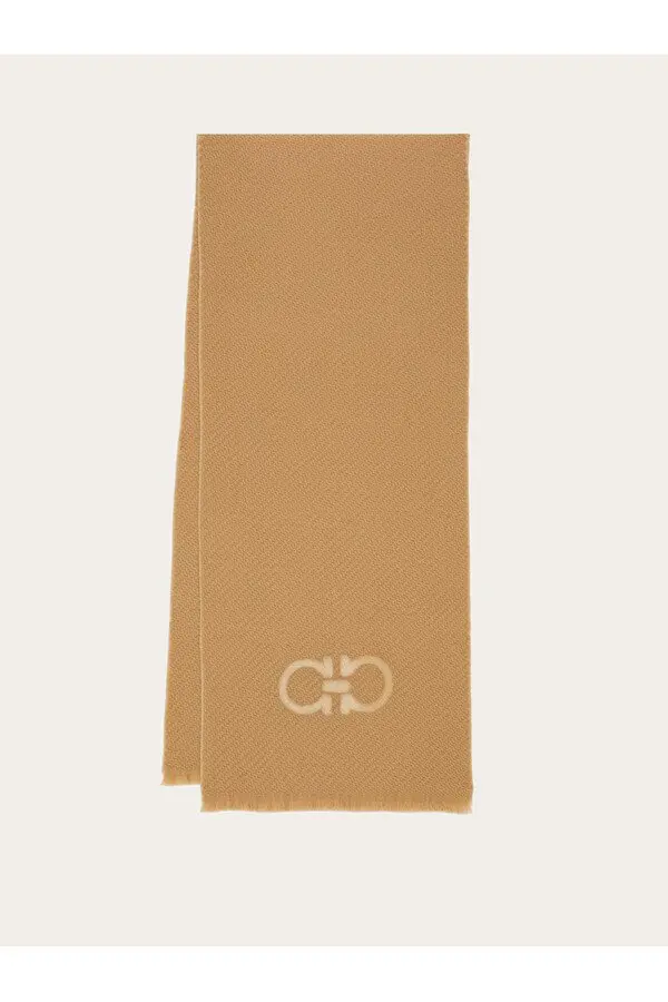 FERRAGAMO Jacquard Scarf - Natural