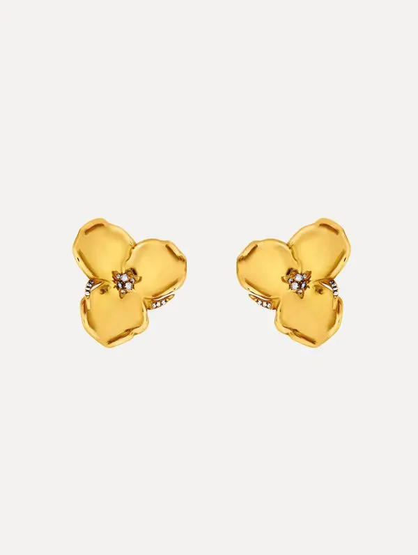 Oscar De La Renta Blossom Stud Earrings - Gold