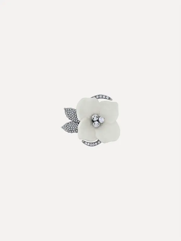 Oscar De La Renta Pearl Blossom Hair Clip - Crystal