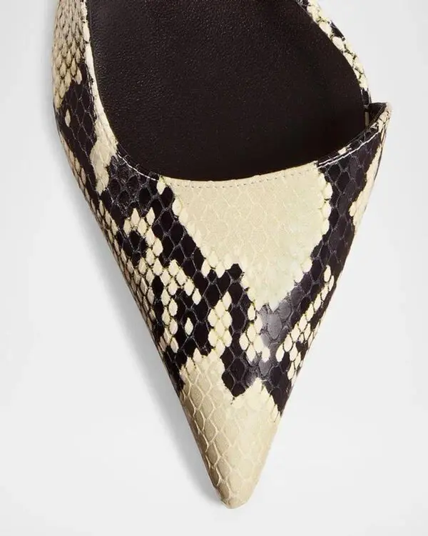 Khaite Snake-effect Leather D'orsay Pumps
