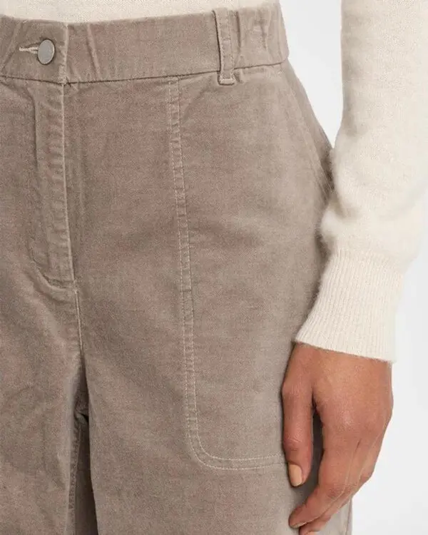 Eileen Fisher Brushed Stretch Organic Cotton Barrel Pants - Reed