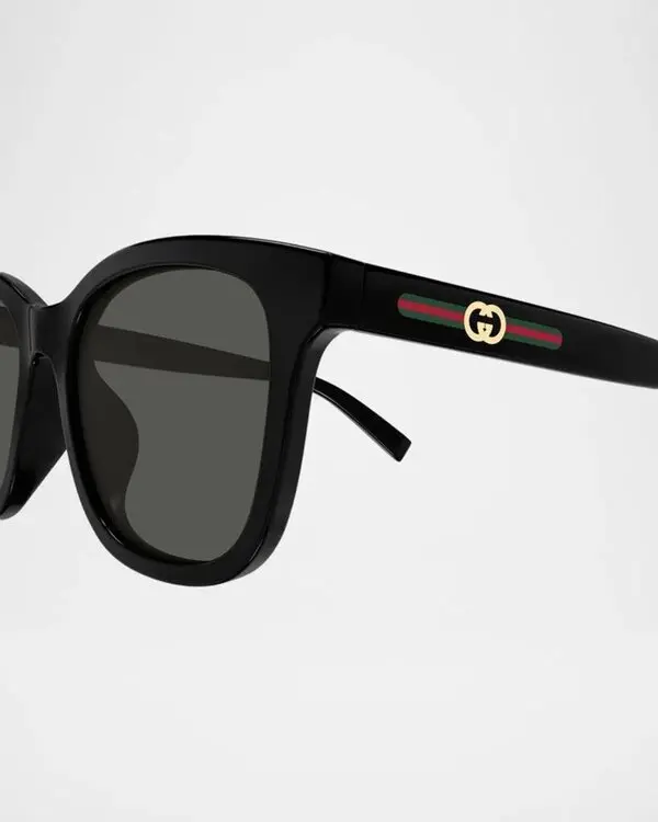 Gucci Lines 55mm Square Sunglasses - Black