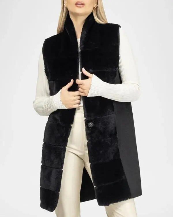 Gorski Reversible Shearling Vest