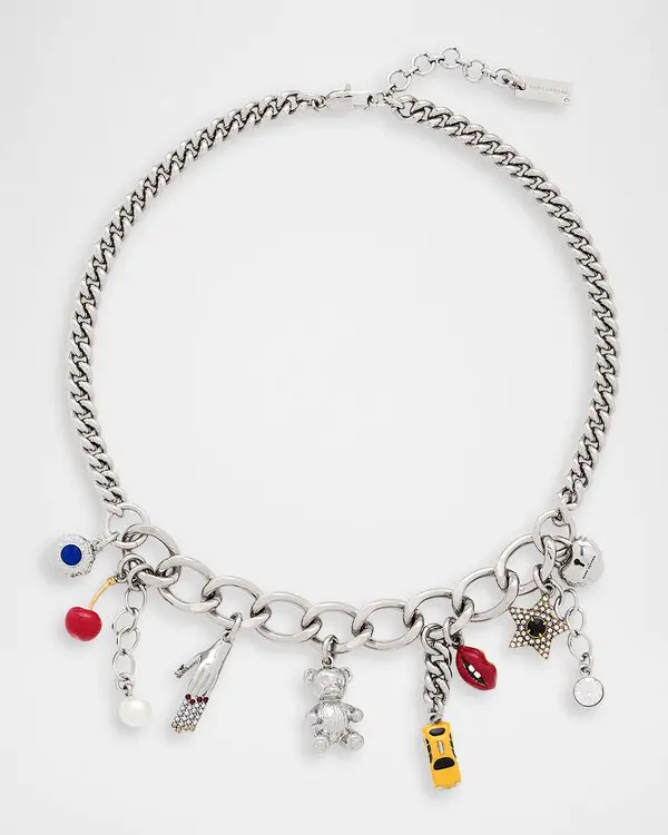 Marc Jacobs The Trinket Charm Necklace - Silver/mul