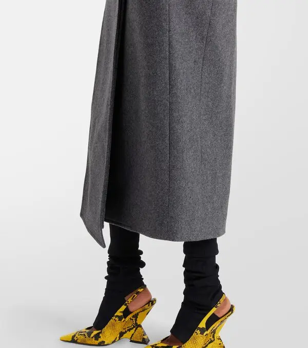 Attico Wool-blend Double-breasted Coat